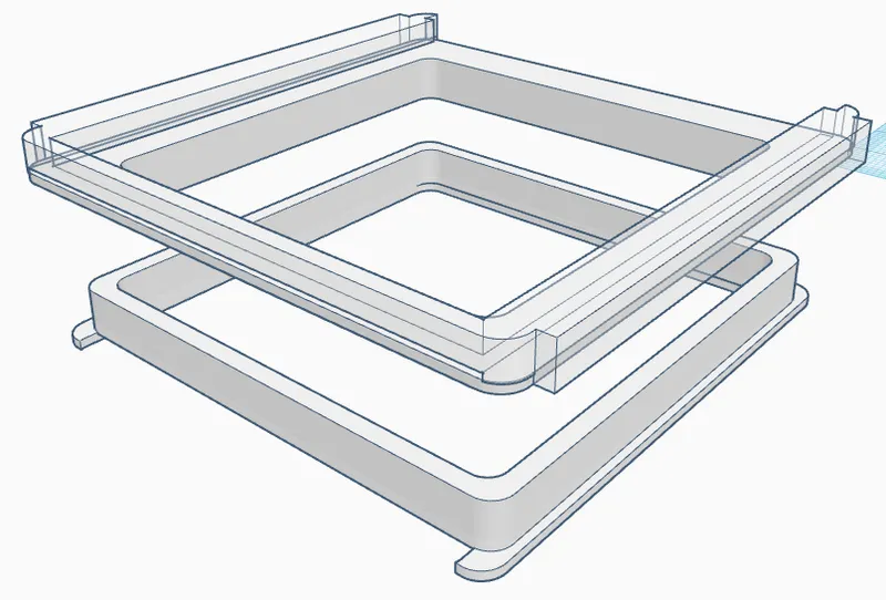 Version 2. Escura Hasselback focusing screen spacer & viewfinder holder ...