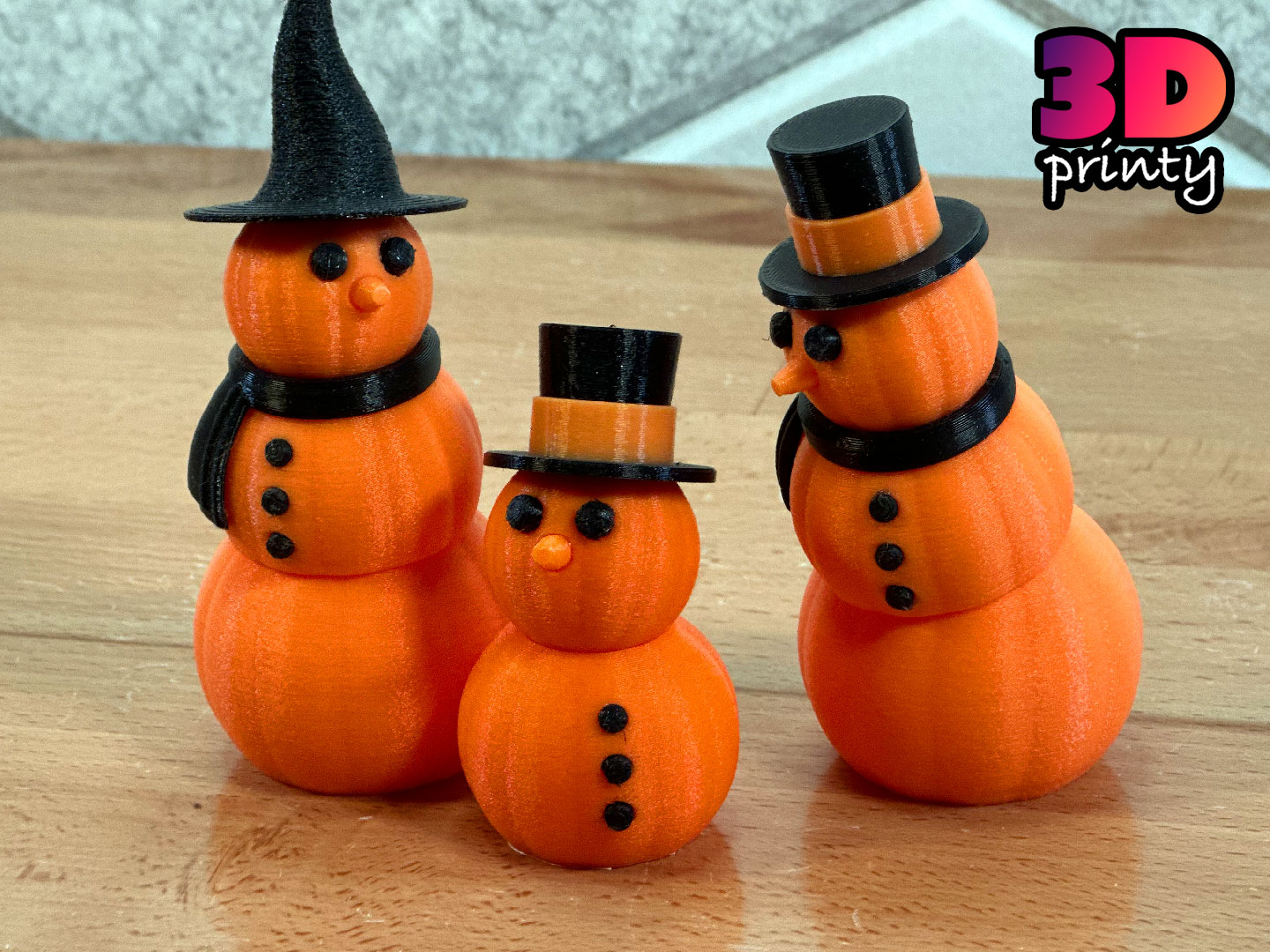Lil Articulated Pumpkin Snowman Fidget by 3D Printy | Download free STL ...