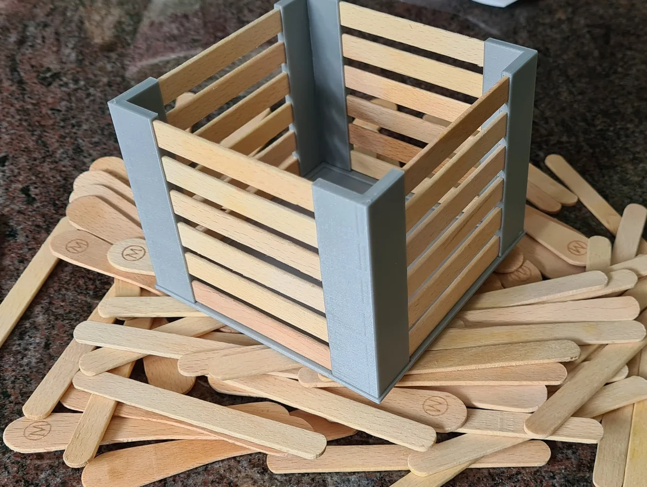 Popsicle stick crate by Wout Peeters | Download free STL model ...