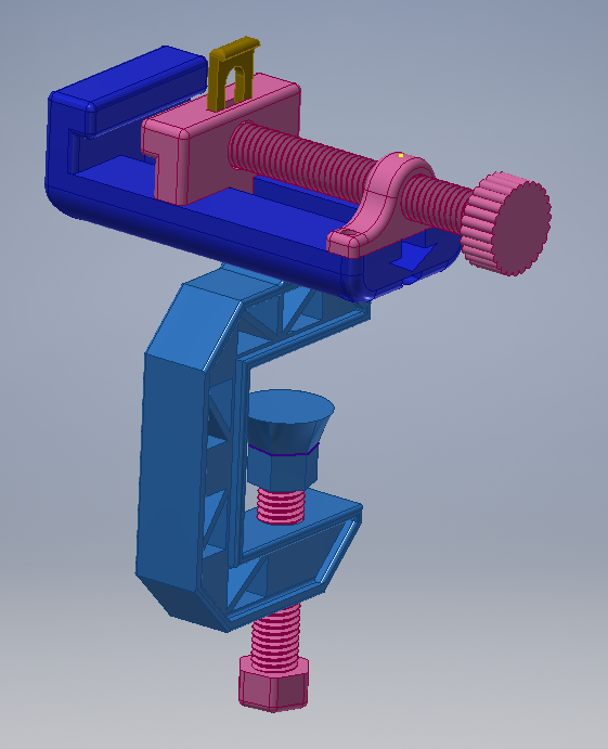 Vise for desk with clamp by Lubomir Georgiev | Download free STL model ...