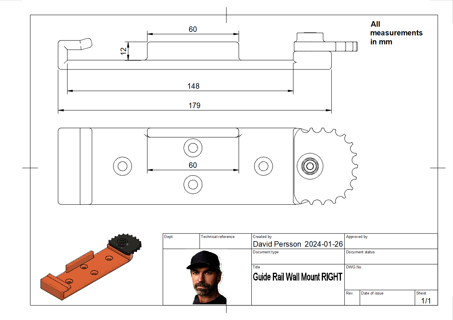 Guide Rail Wall Mount - 2 Versions (Vertical & Horisontal) by Maker´s ...
