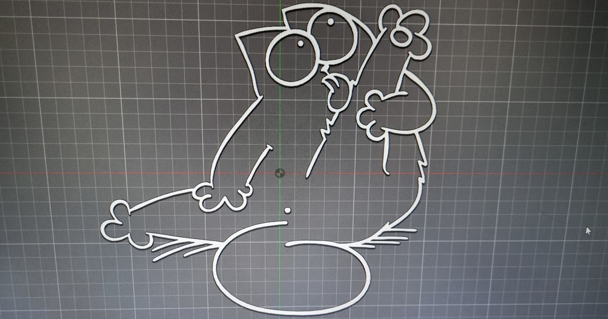 Simons cat wall art by jeroen van der linden | Download free STL model ...