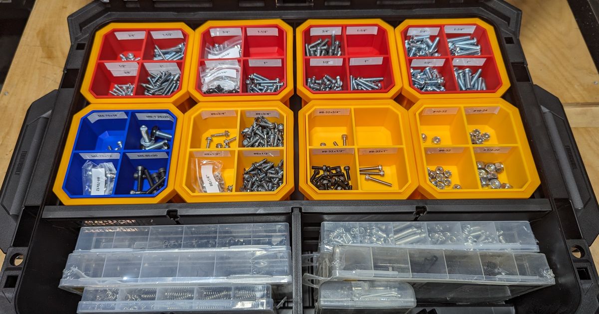 Toughbuilt Stacktech Organizer 2 & 3 Tier Nesting Bins by Christopher ...