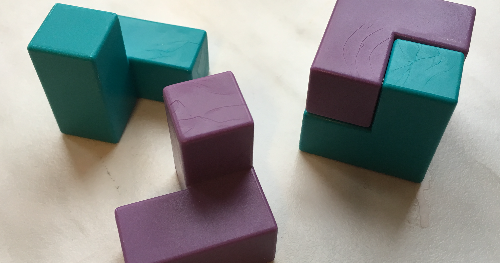 Puzzle cube, bisection: division by two - block surface by JKU STEAM ...