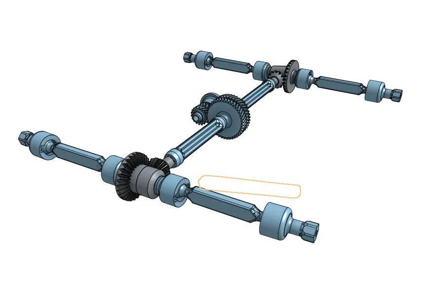 RC Car drive train by RacingRosso | Download free STL model ...