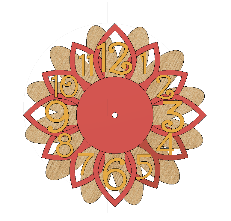 Flower Wall Clock by Barba Productions | Download free STL model ...