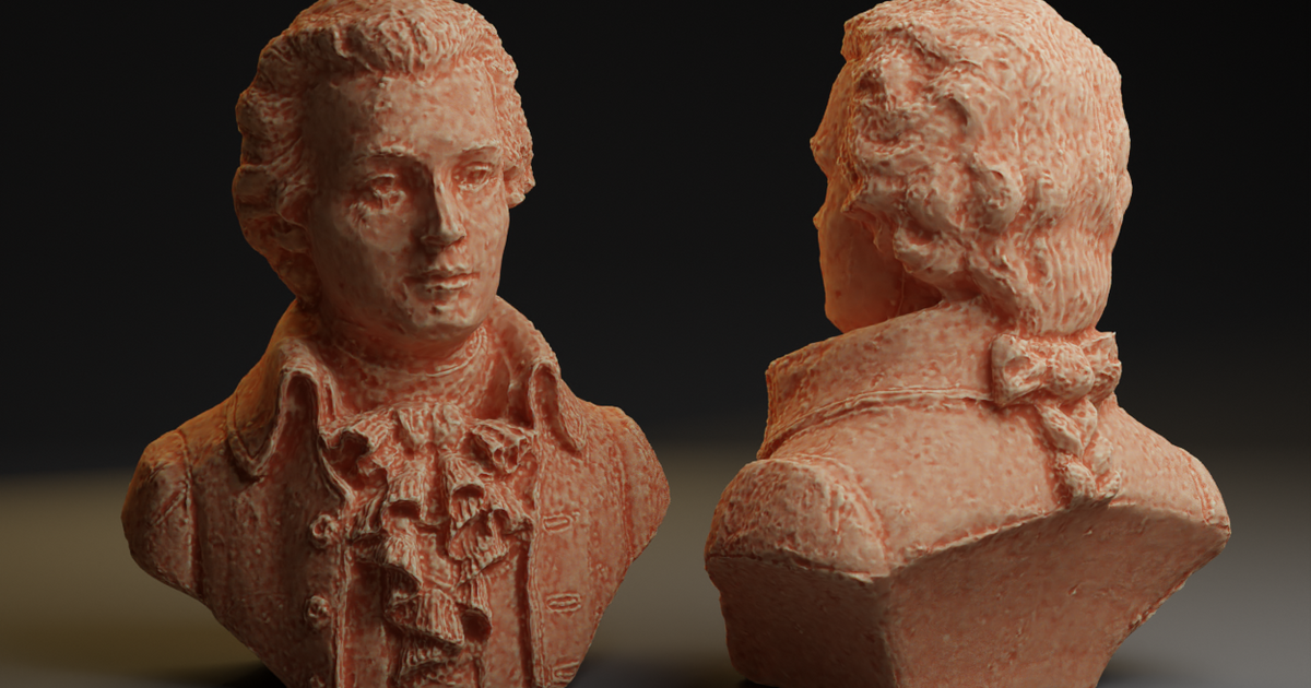 Mozart Bust by Peter Farell | Download free STL model | Printables.com