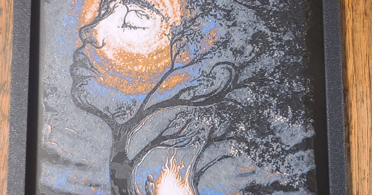 Woman and Tree color hueforge by Dohara | Download free STL model ...