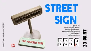 Fallout Street Sign by MakerKJS | Download free STL model | Printables.com