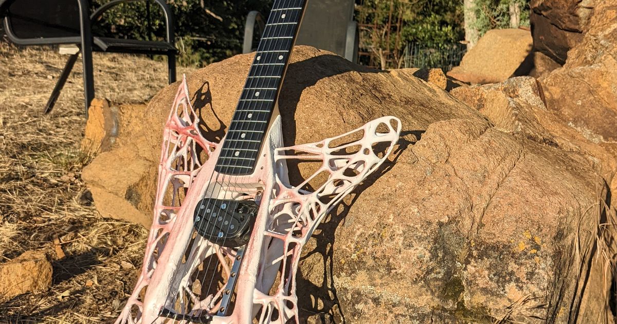 Structural Generative Design/3D Voronoi Electric Guitar by B. Carver ...