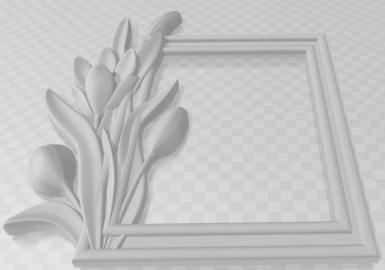 photo frame with tulips on one side by Isaac Avila esteban | Download ...