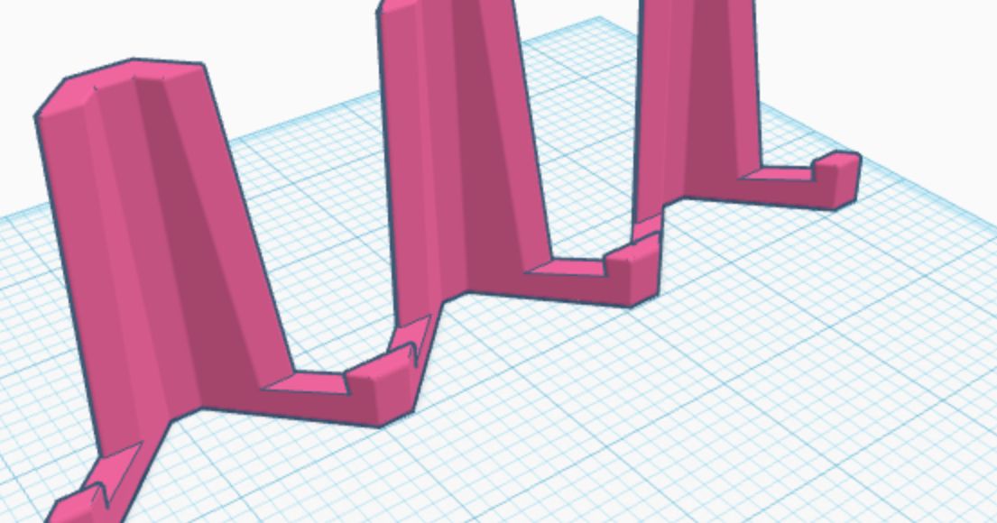 Card Stand With Supports(Holds 3) by SamG99 | Download free STL model ...