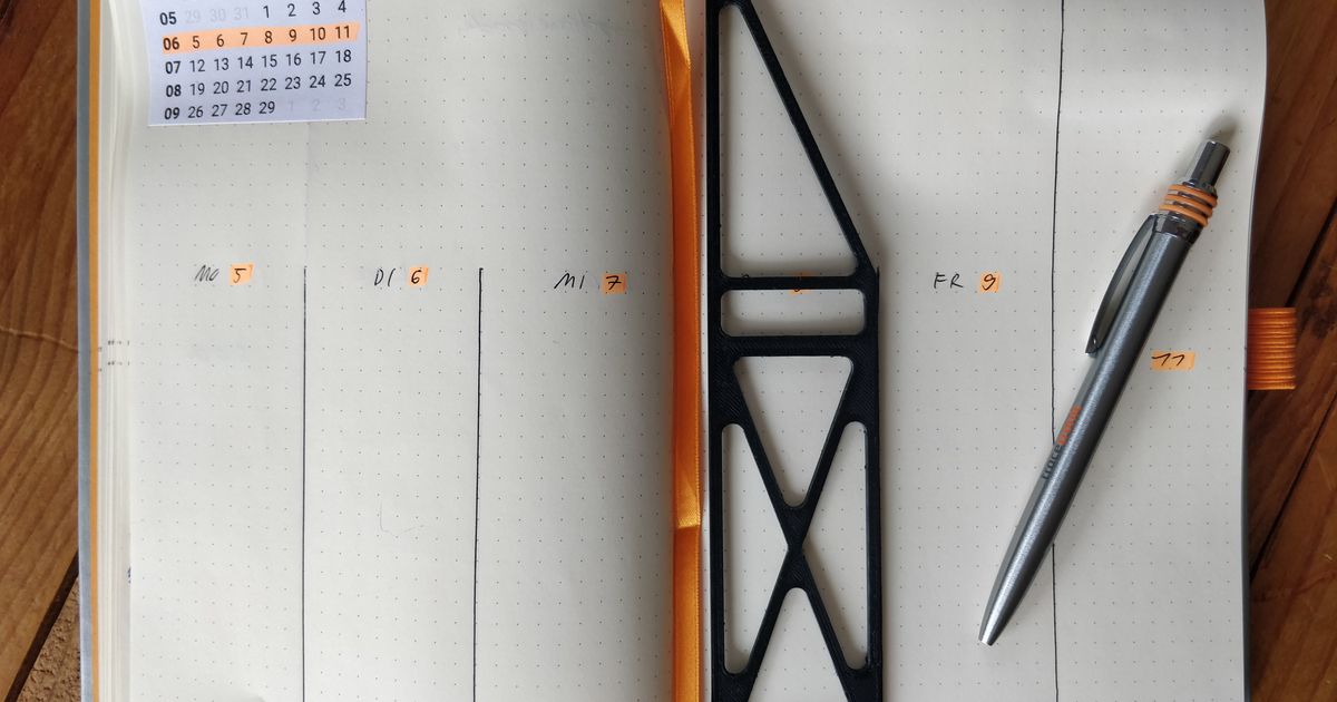 Bullet Journal/Planner Ruler by Hisfantor | Download free STL model ...