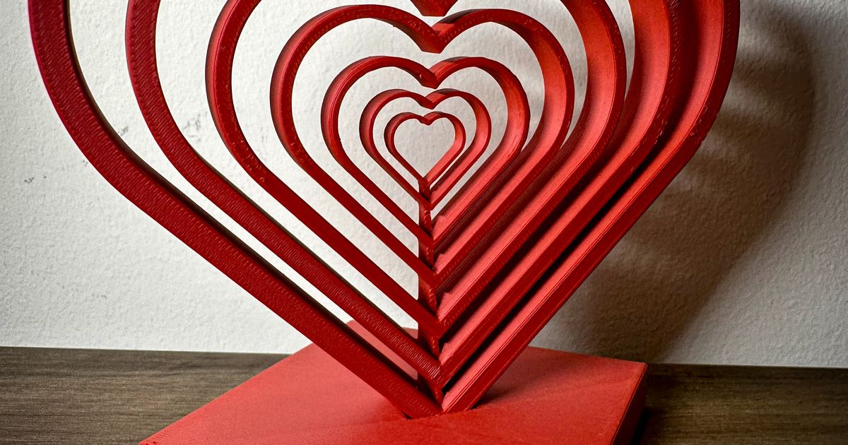 Concentric Heart by Eluded Studios | Download free STL model ...