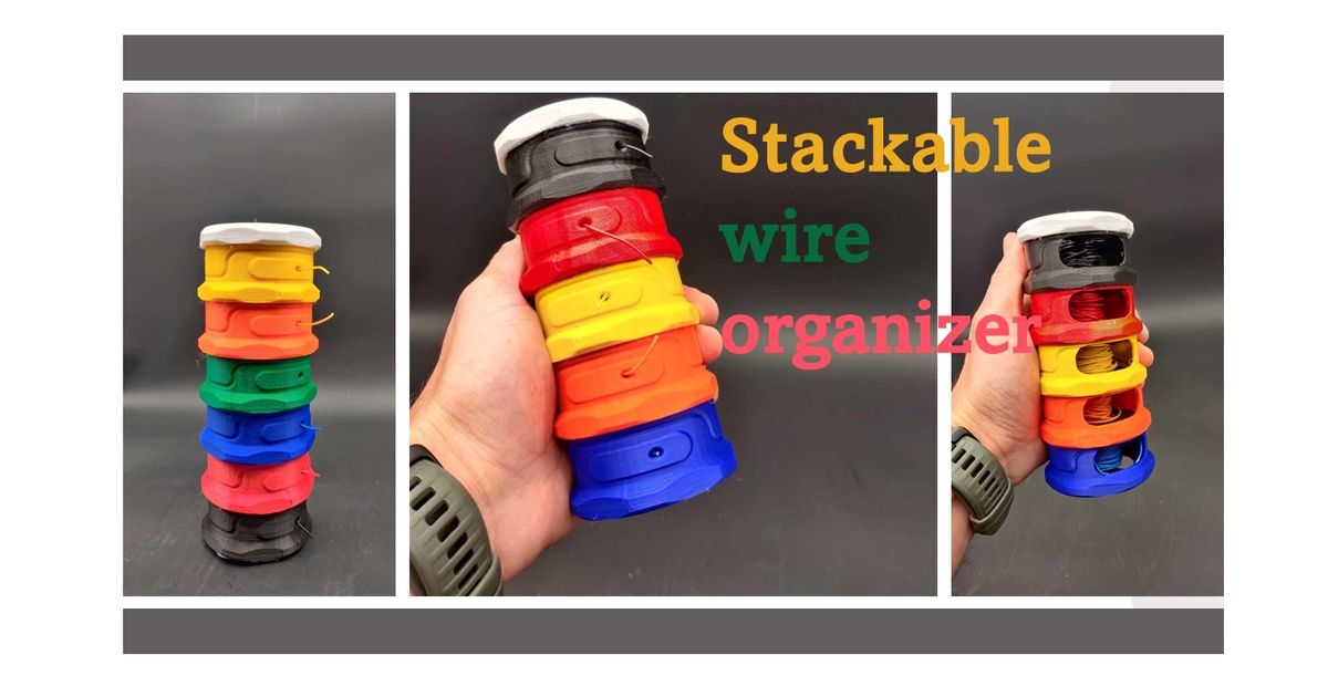 Stackable wire dispenser by corteXcrank | Download free STL model ...