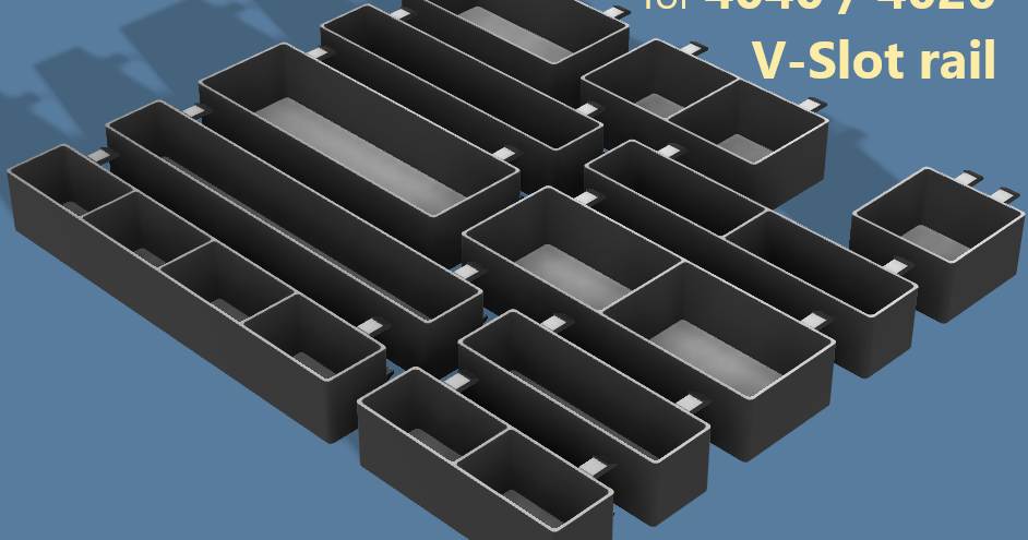 Click'n'Slide Tray for 4040 / 4020 V slot extrusion rail (e.g. for ...
