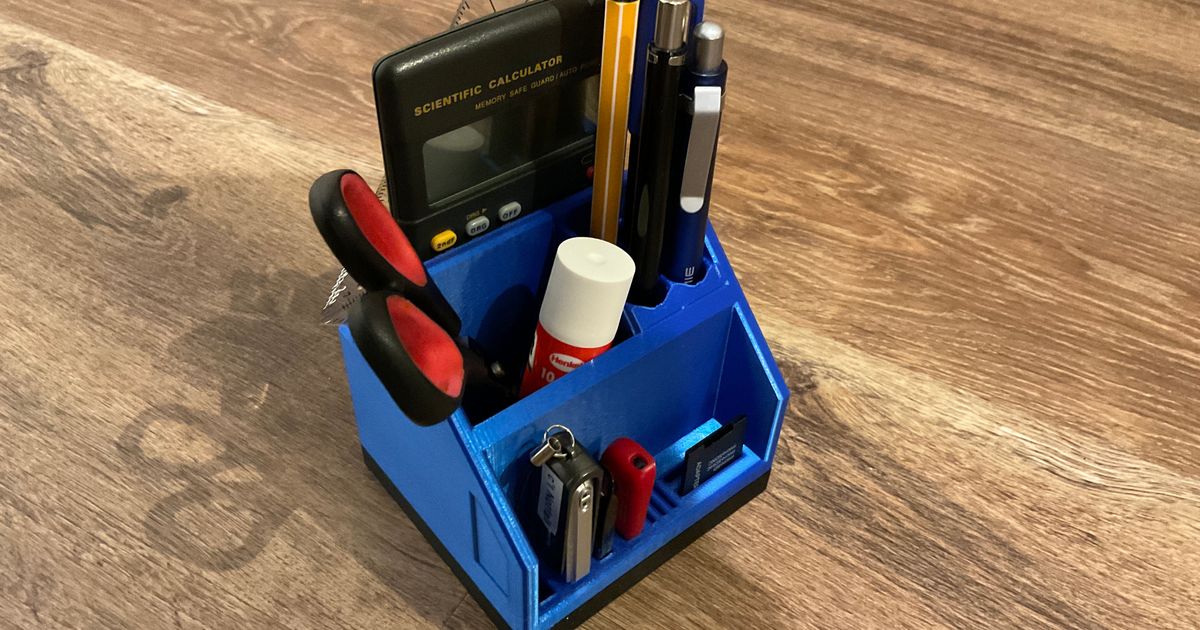 Rugged Desktop Organizer (remixed) by DausDD | Download free STL model ...