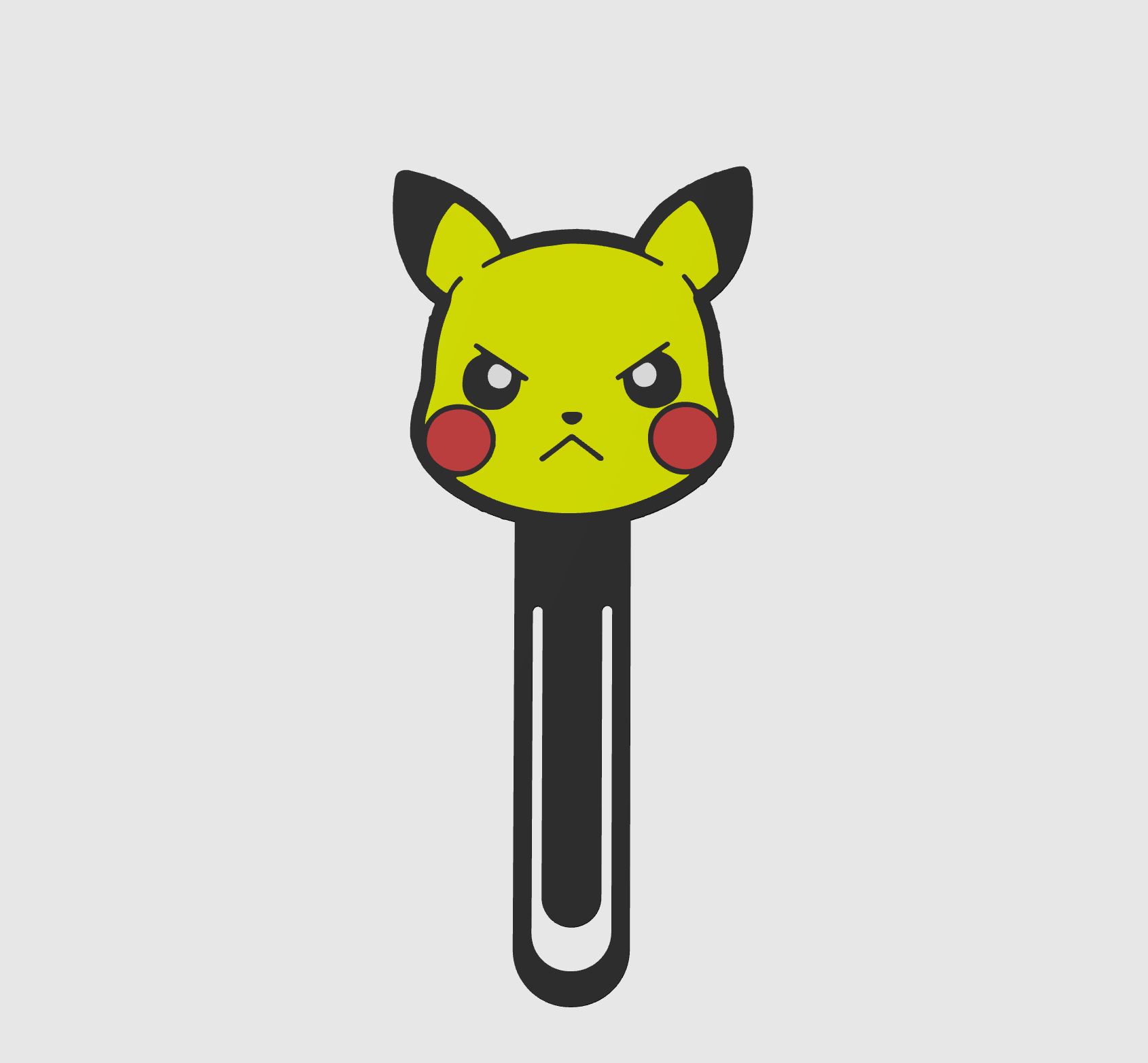 BookMark Pikachu Angry by Pierluigi Manetti | Download free STL model ...