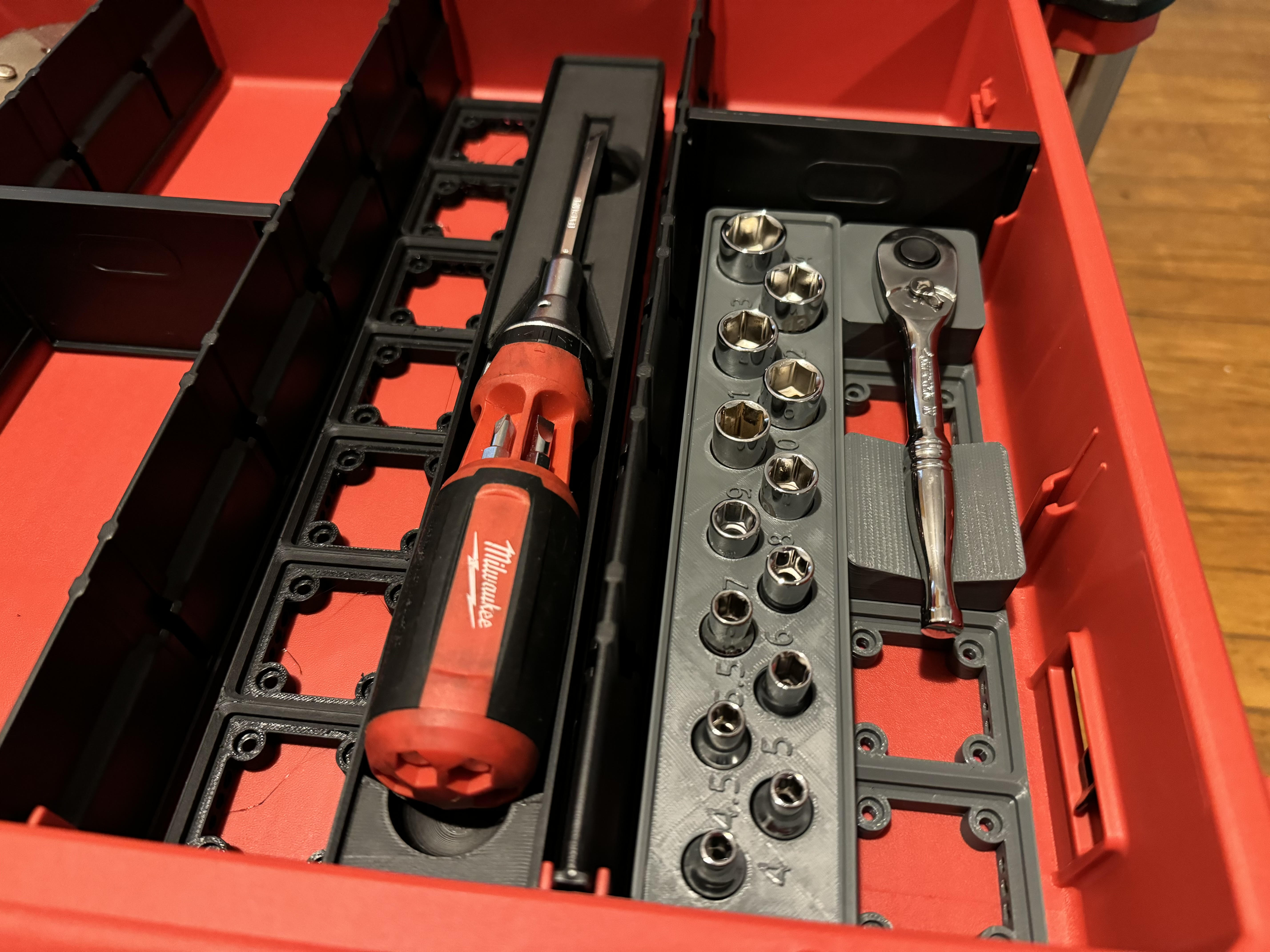 Gridfinity Milwaukee Screwdriver Holder 1x7 by Dan | Download free STL ...