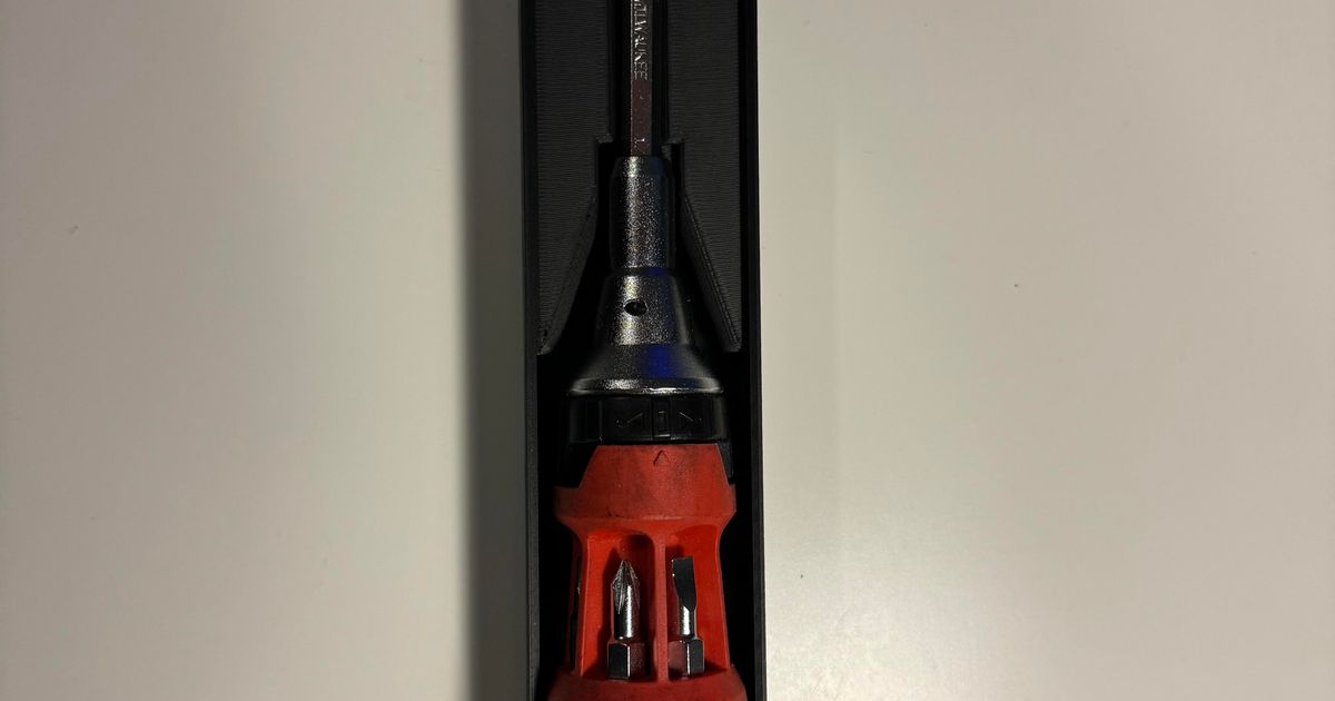 Gridfinity Milwaukee Screwdriver Holder 1x7 by Dan | Download free STL ...