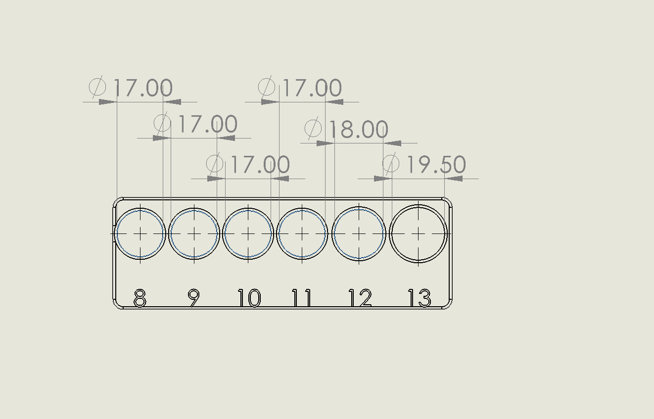 8 to 13 mm 3/8 in. Husky socket holder gridfinity by Ian Cox | Download ...