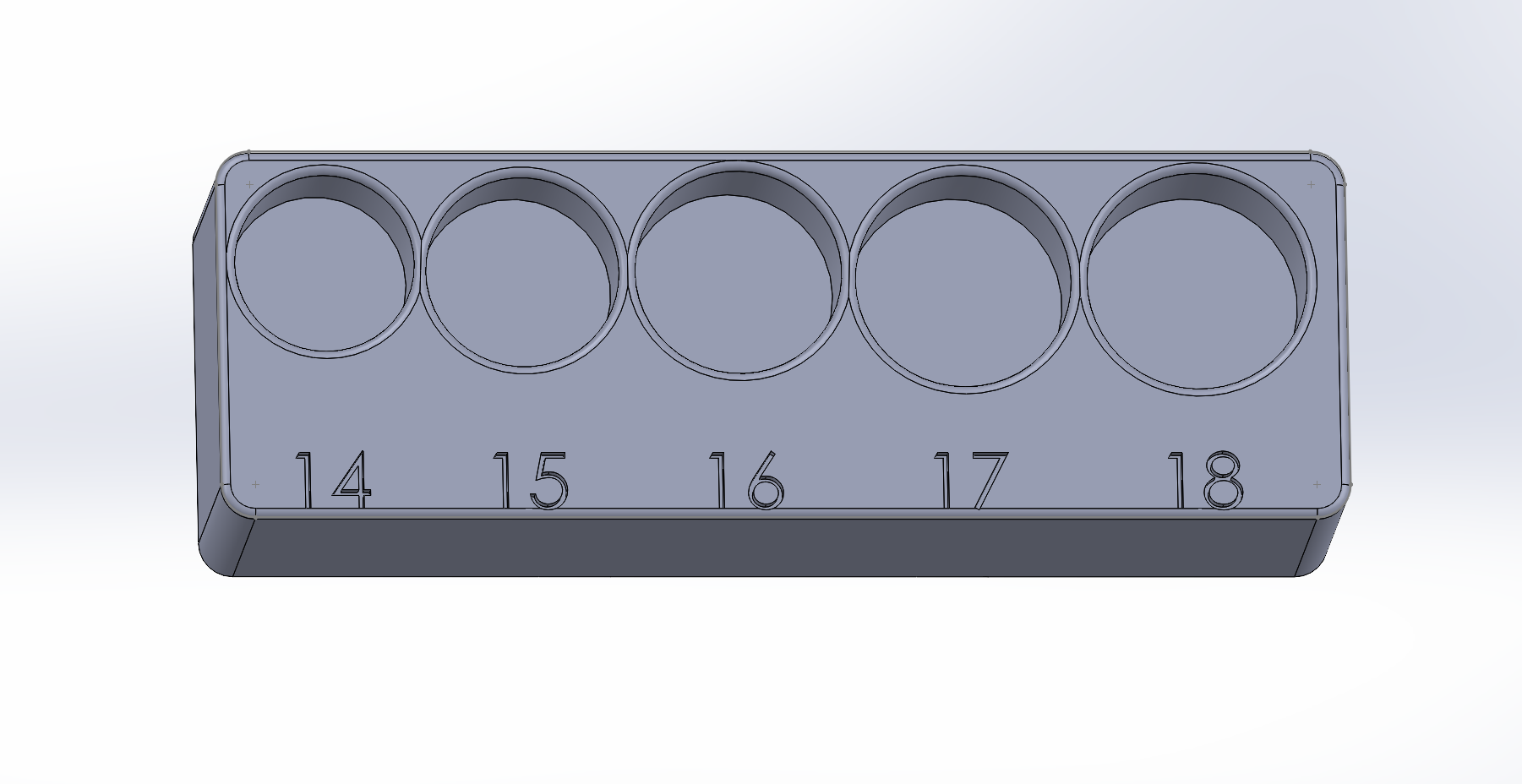 14 to 18 mm 3/8 in Husky socket holder gridfinity by Ian Cox | Download ...