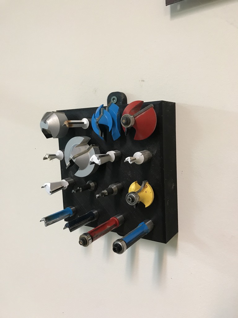1/2 inch Router Bit Wall Storage Block by Goolow | Download free STL ...