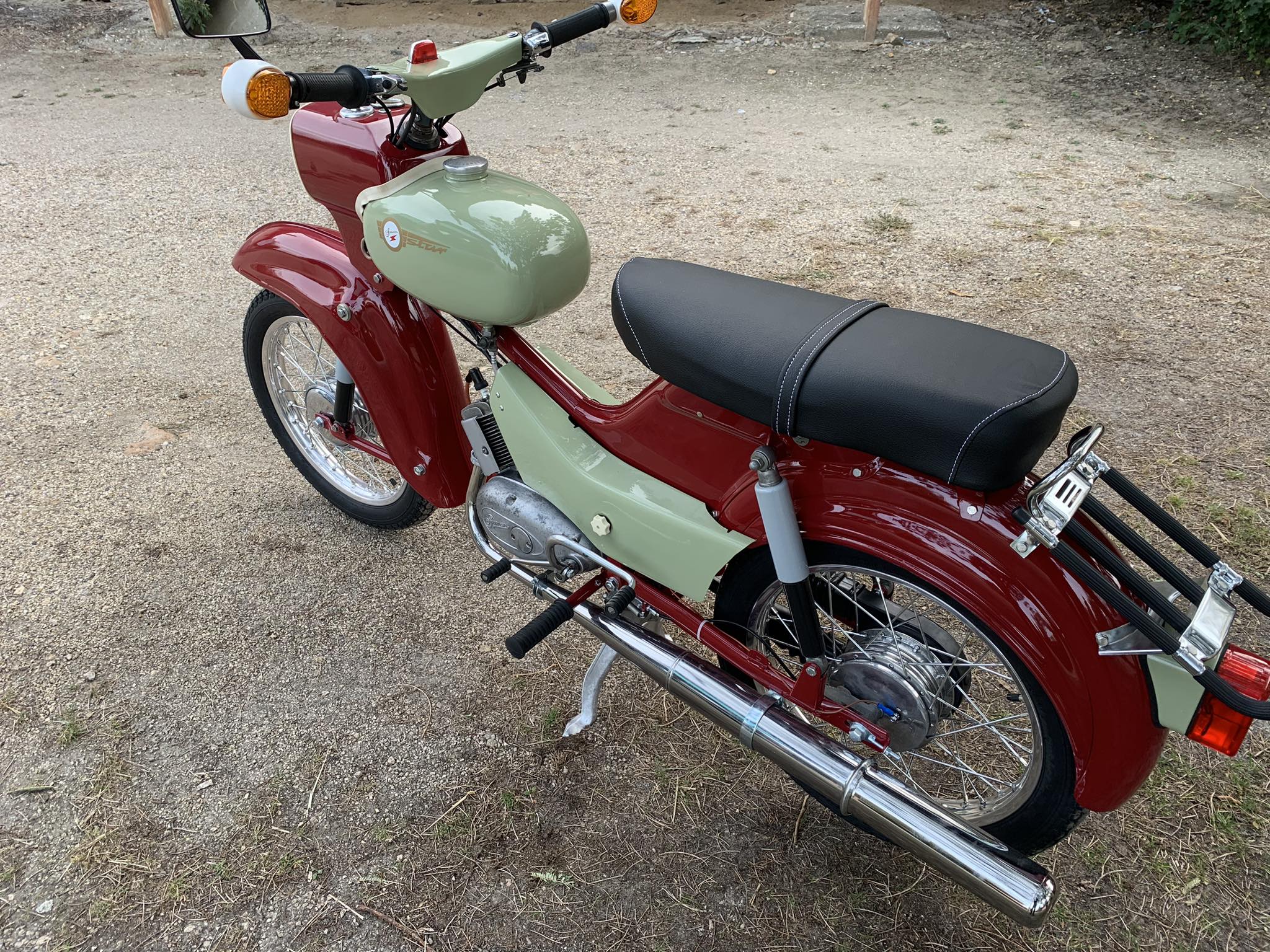 Simson Star motorcycle front and rear telescopic top cover. by Arnold ...