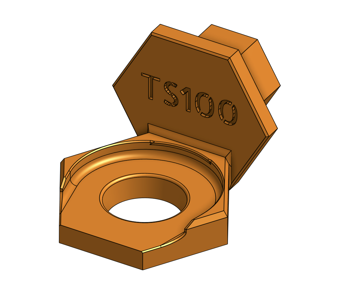 TS100 Handle + Honeycomb Holder by str470s | Download free STL model ...