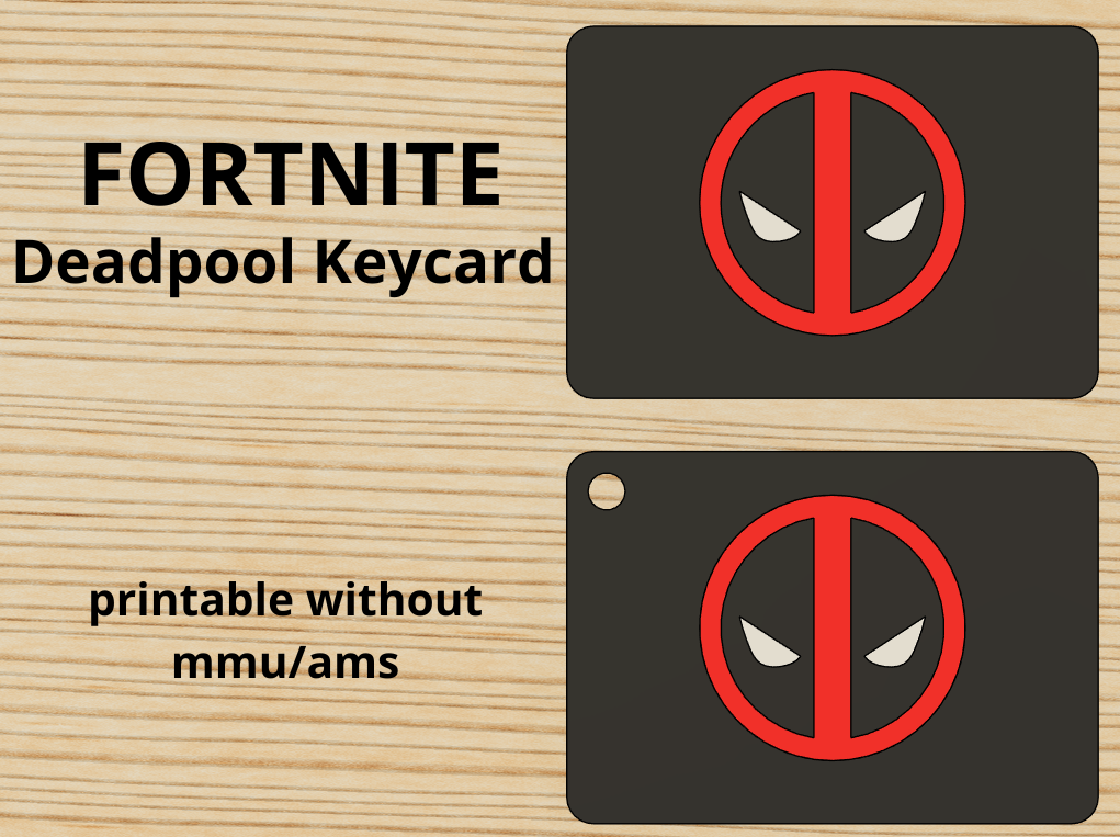 Deadpool Keycard by Ts3D | Download free STL model | Printables.com