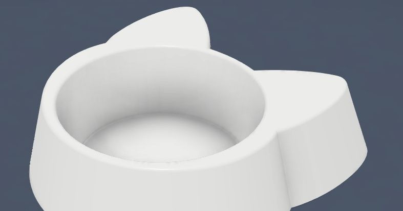 Meow-tastic Mealtime: 3D Printed Cat Bowl Design for cats by 3D-Saba ...