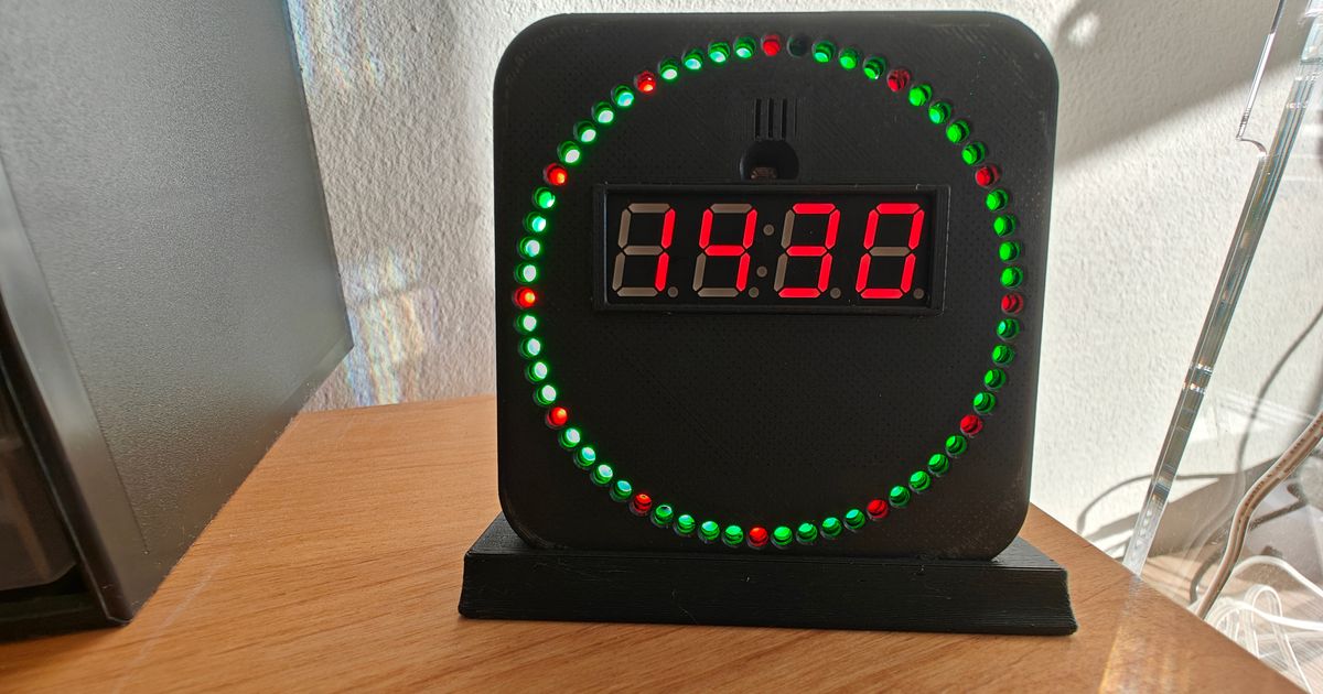 Case for Rotation LED Clock DS1302 by Blümü | Download free STL model ...
