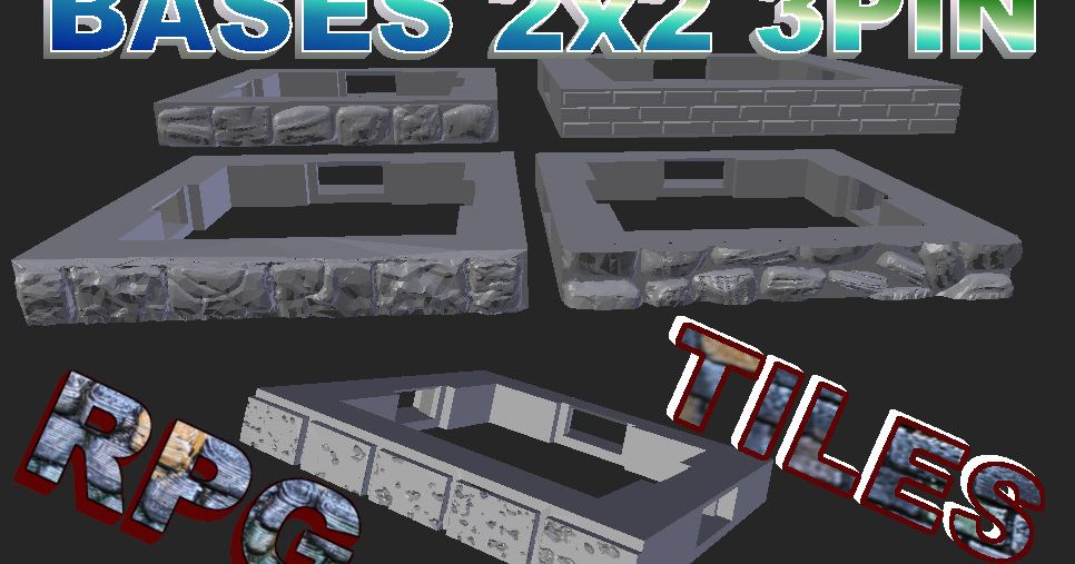 RPG Game Bases 2x2 Wallexternal by Magig_I3Prusa | Download free STL ...