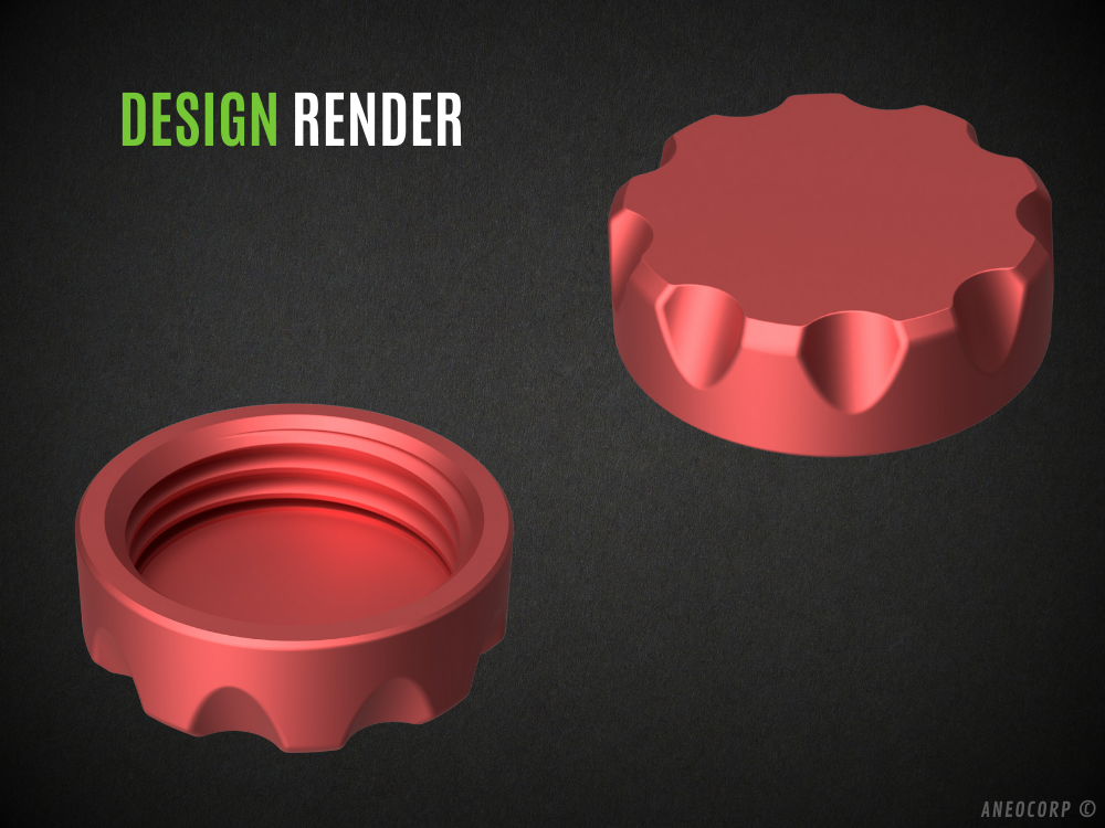 Coolant Reservoir Cap by AneoPsy | Download free STL model | Printables.com