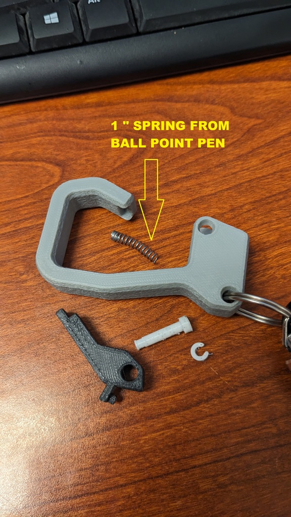 Mini Spring Keychain Carabiner by Cruisechef | Download free STL model ...