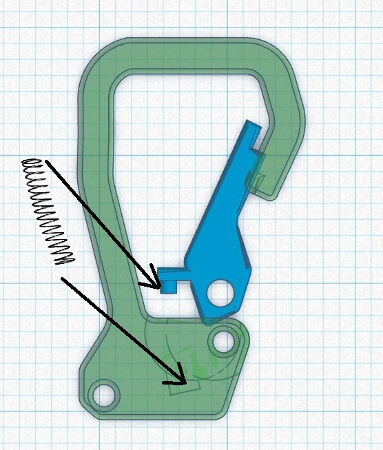 Mini Spring Keychain Carabiner by Cruisechef | Download free STL model ...
