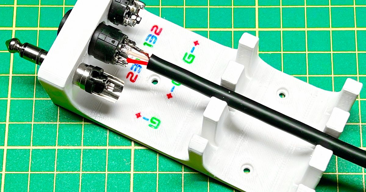 XLR TRS RCA Solder Support by Renba | Download free STL model ...