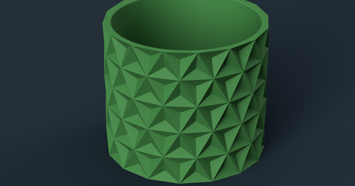 Geometric plant pot v2 by HSWBuilds | Download free STL model ...