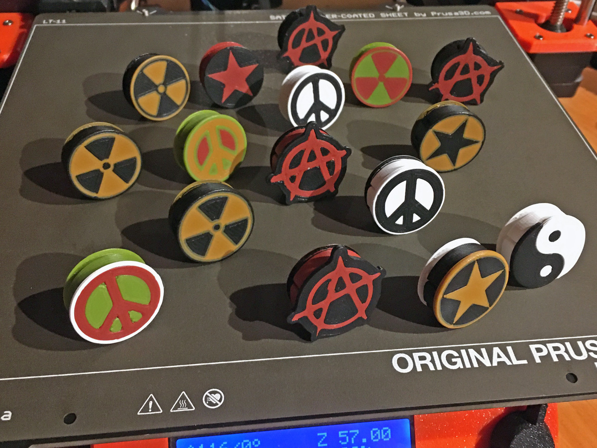 Guitar Strap Lock Pin Button with Icons/Symbols (MMU) by klarenc ...