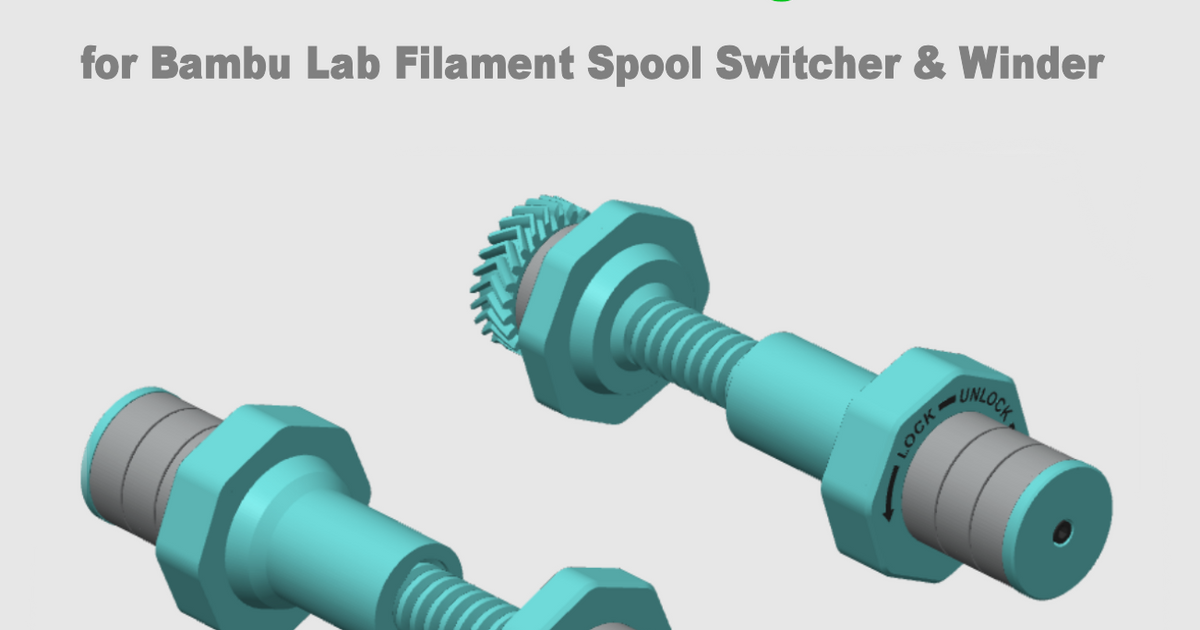 Winder Spool Holder with Bearings - Modular Design for Bambu Lab ...