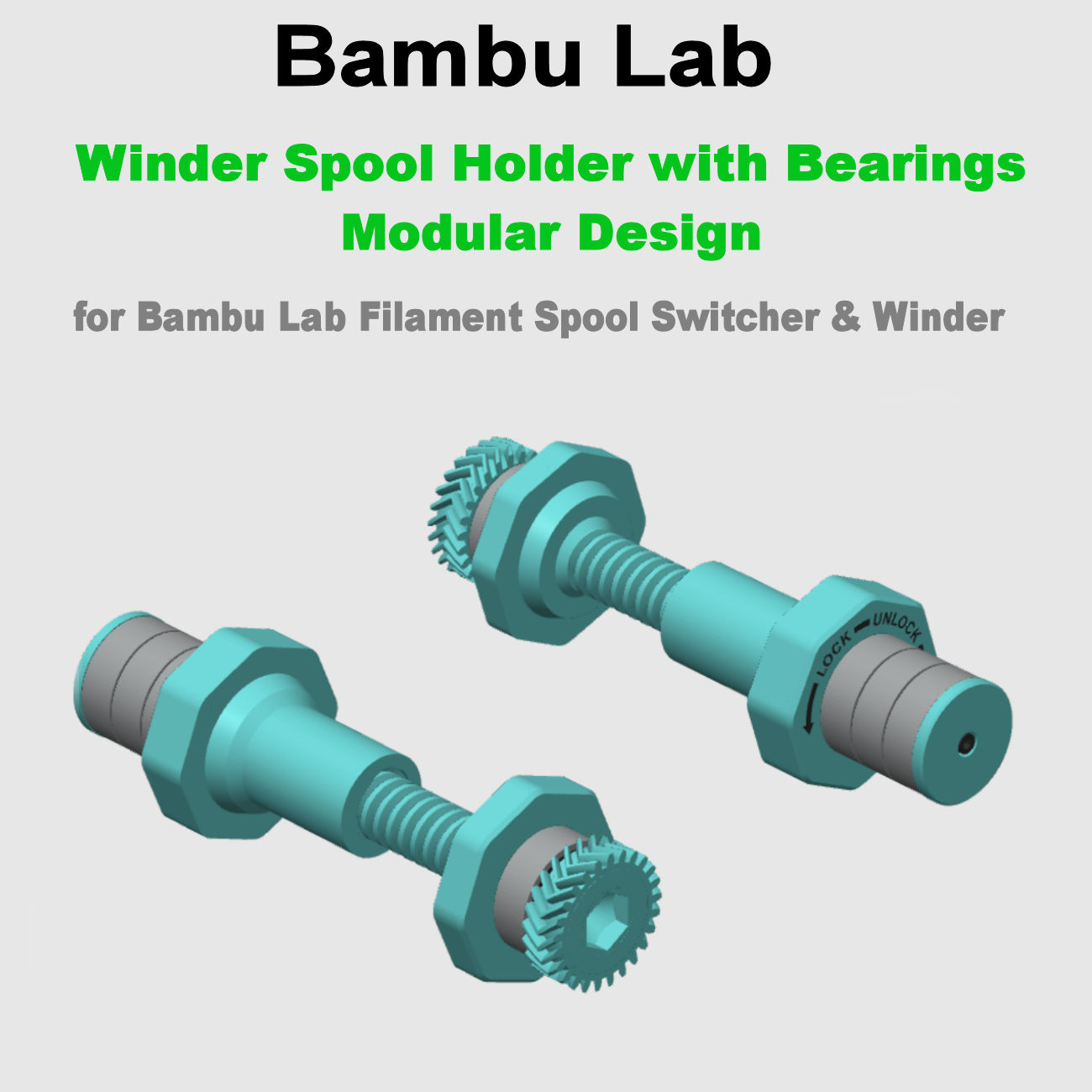 Winder Spool Holder with Bearings - Modular Design for Bambu Lab ...