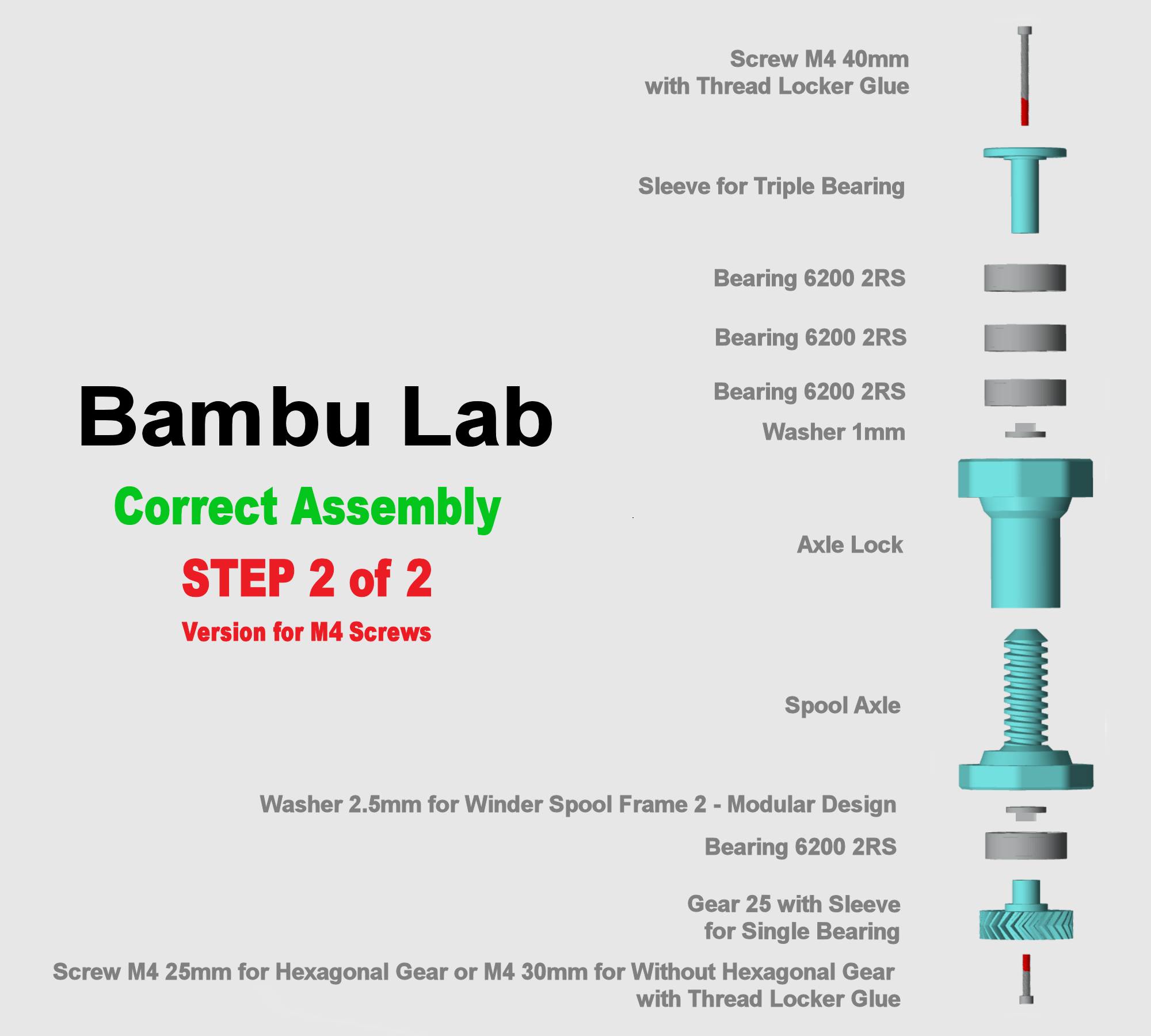 Winder Spool Holder with Bearings - Modular Design for Bambu Lab ...