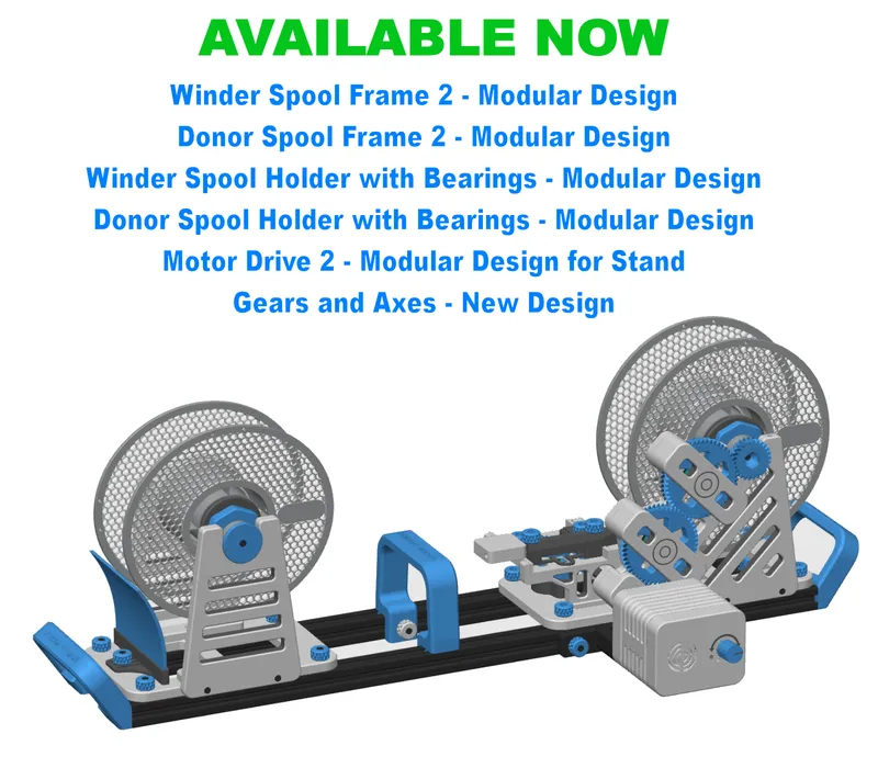 Winder Spool Holder with Bearings - Modular Design for Bambu Lab ...
