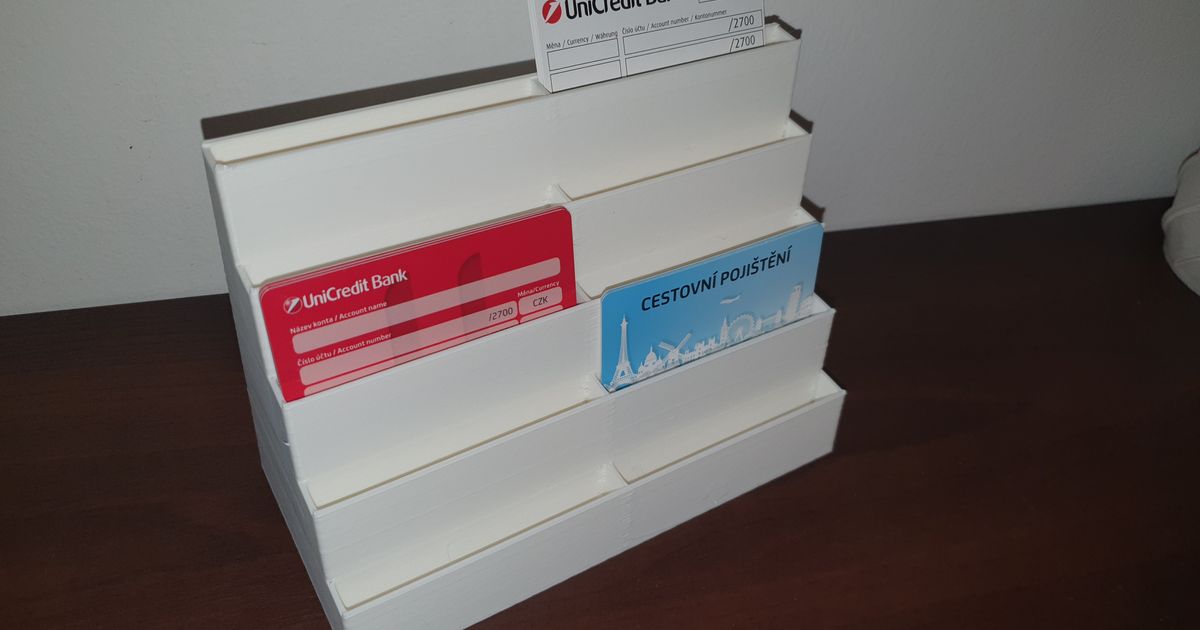 Business card stand 2x5 by KVSkaut | Download free STL model ...