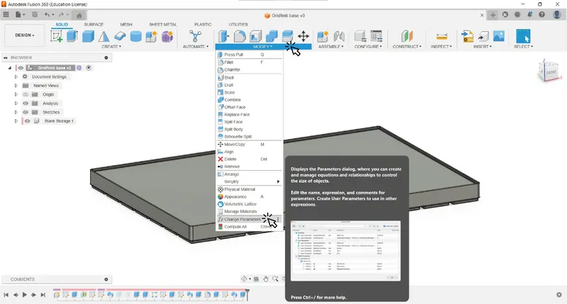 Customizable Gridfinity Boxes Filled In Fusion 360 By Spike Mix Download Free Stl Model