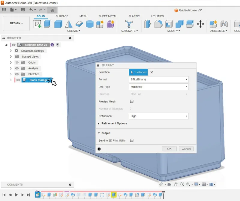 Customizable Gridfinity Boxes Filled In Fusion 360 By Spike Mix Download Free Stl Model