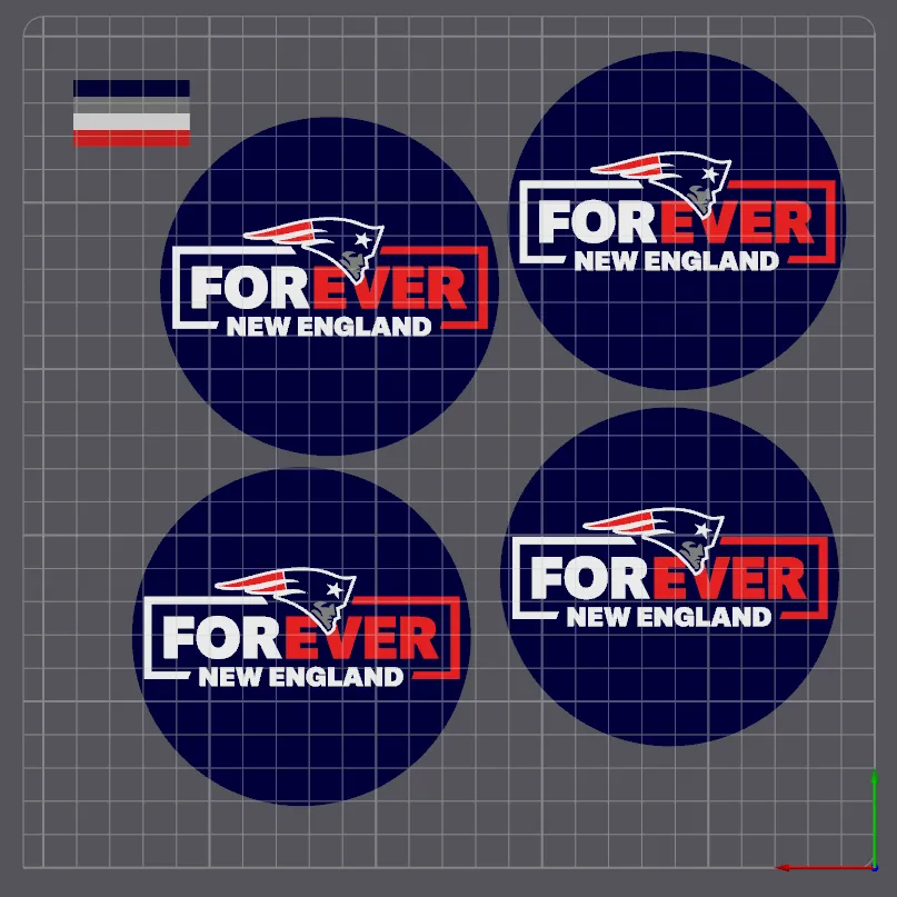 New England Patriots Coaster by Anonymous | Download free STL model ...