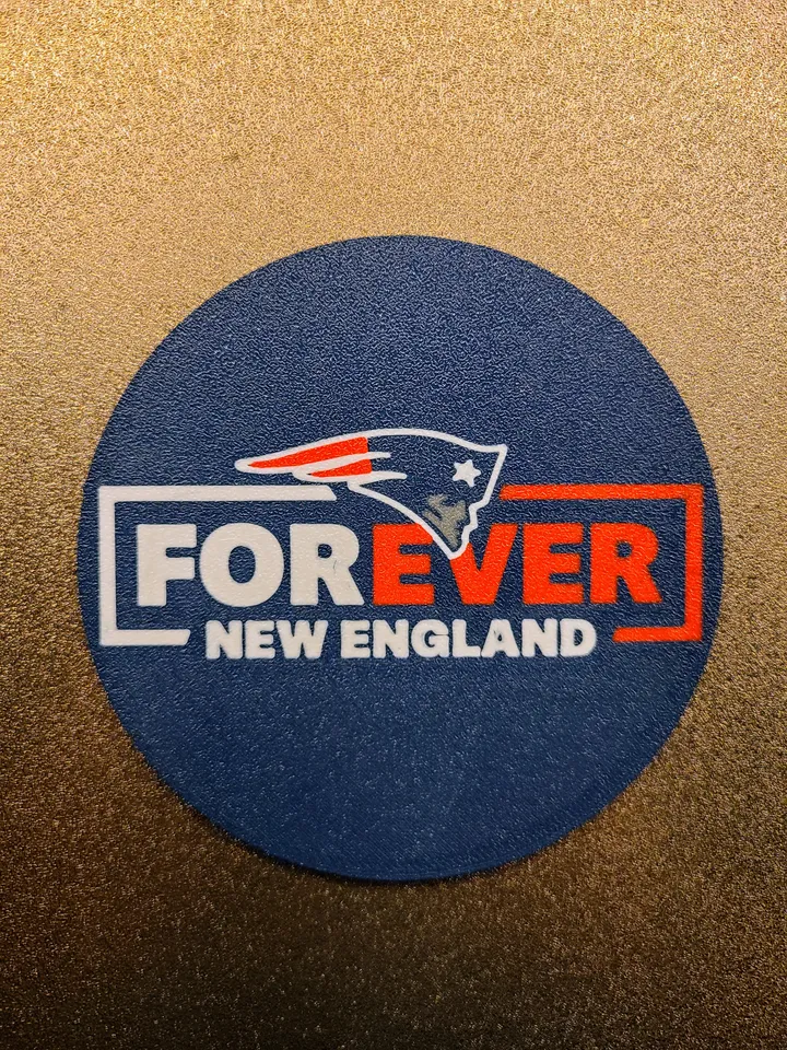 New England Patriots Coaster by Anonymous | Download free STL model ...