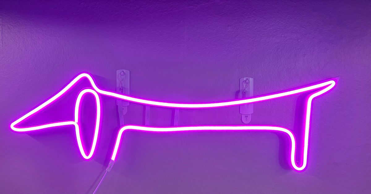 Picasso Dog Neon Wall Sign by SummerOfGeorge | Download free STL model ...