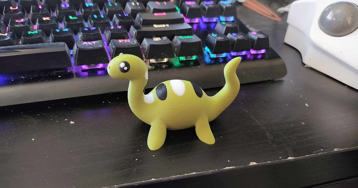 Cute Lock Ness Monster - Multicolor AMS by Graylynn | Download free STL ...